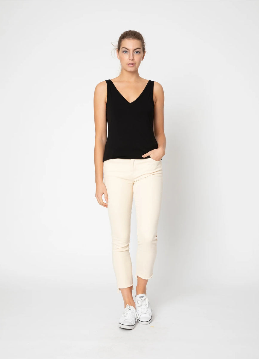 Two by Two Rayon Tank - Black – Housekeepers Design